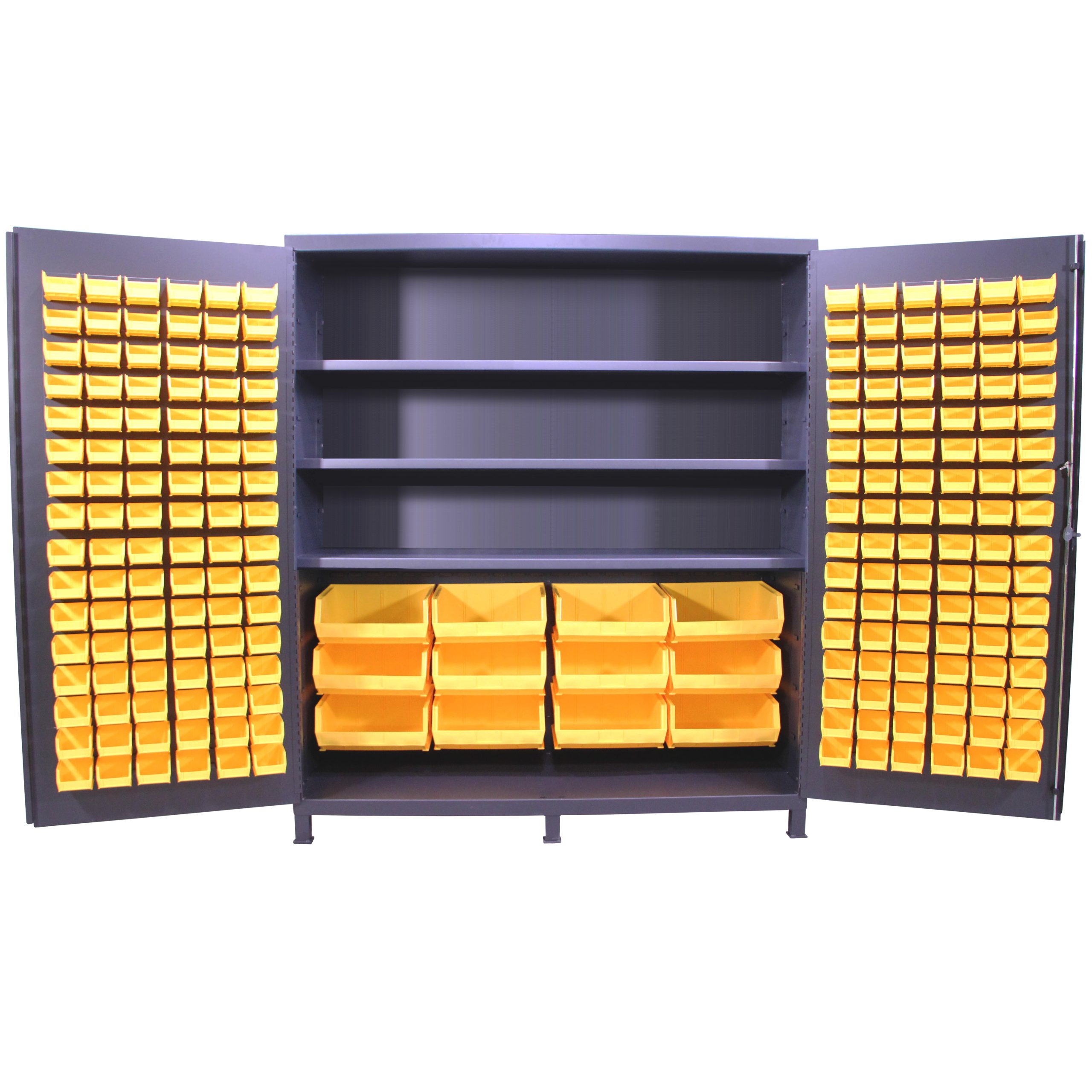 Bin & Shelf Cabinet, Half Bins, 72x84" - Valley Craft