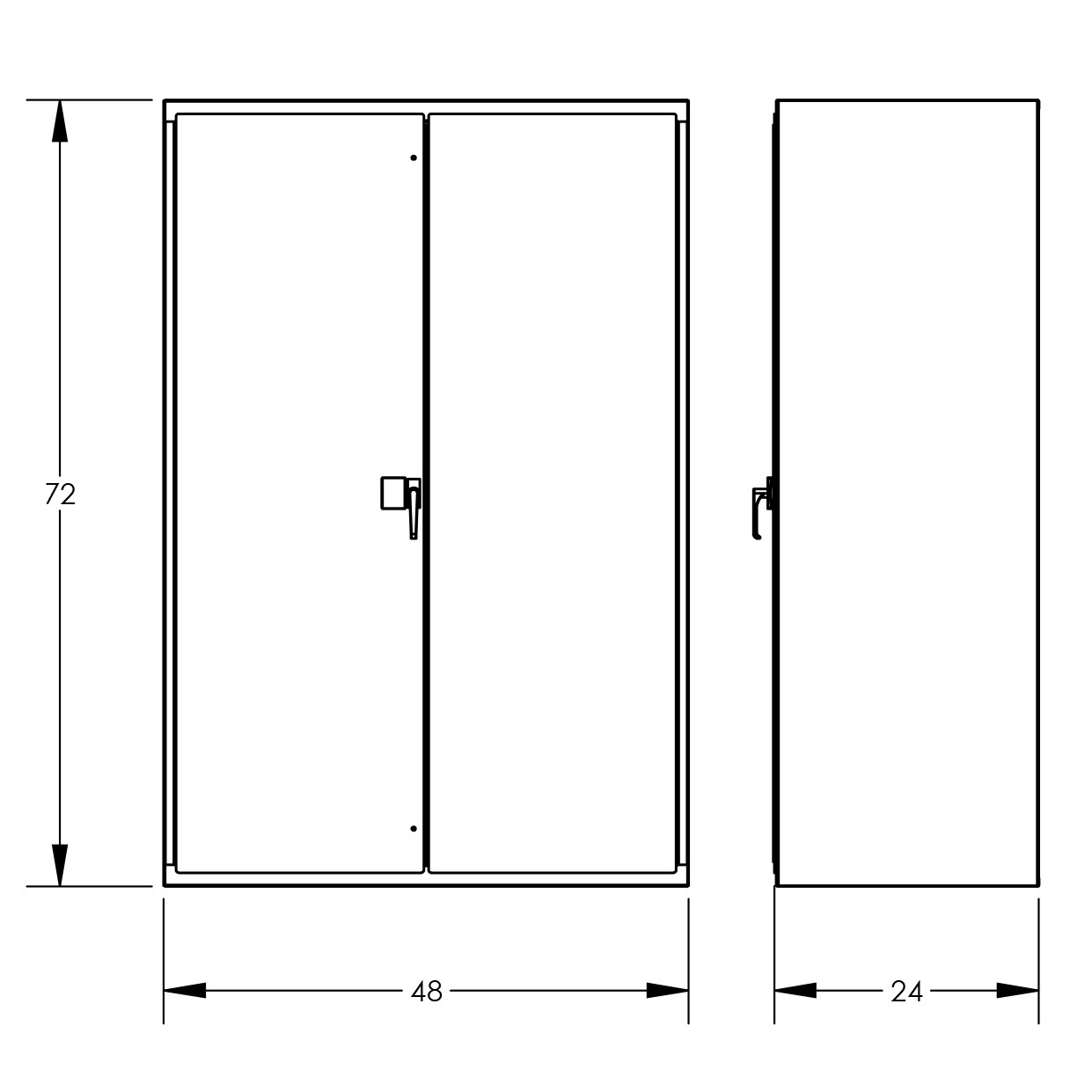 Industrial Electronic Locking Cabinet, 48x72" - Valley Craft
