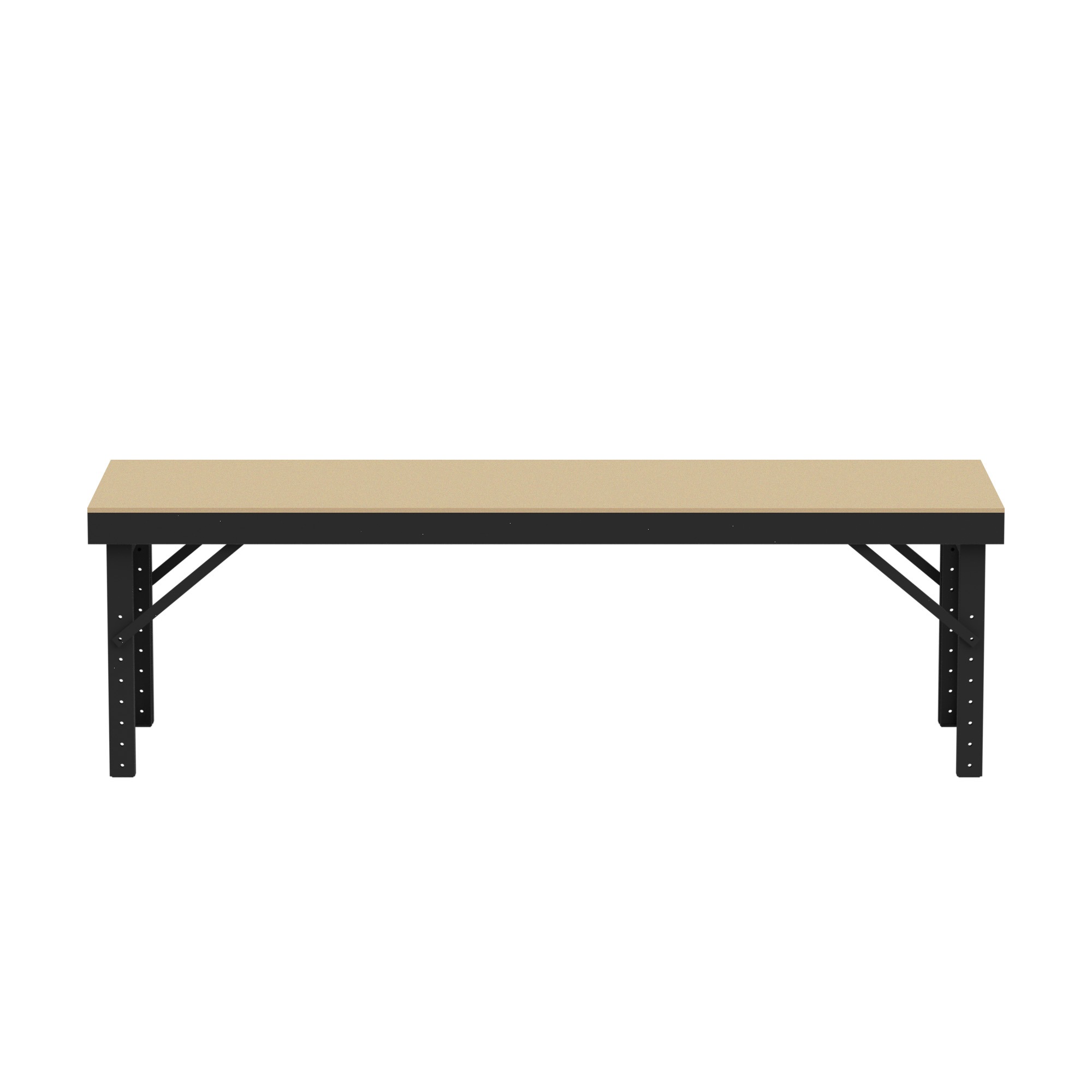 Adjustable Height Work Table, 120x34", Hardwood Top - Valley Craft