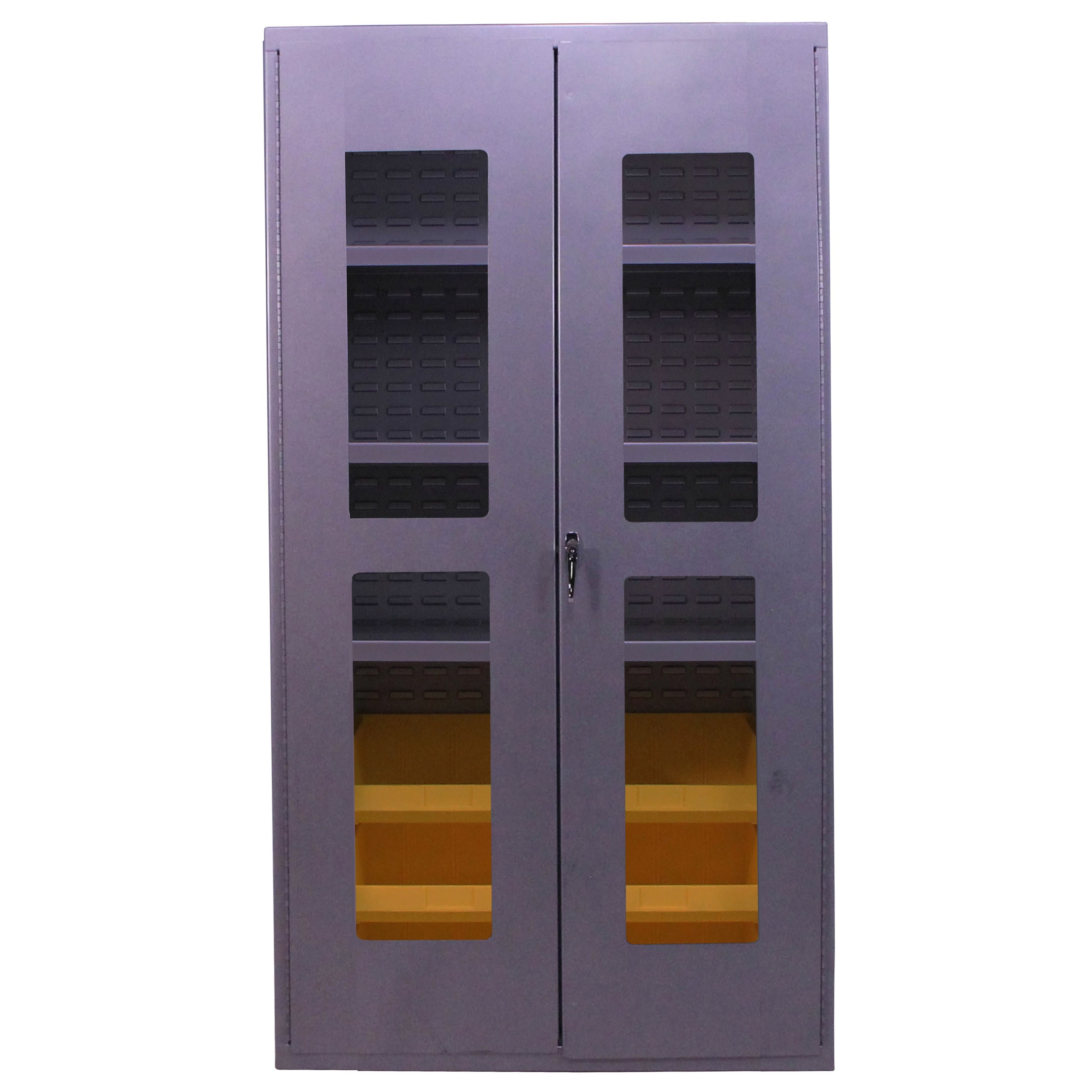 Clear-View Cabinet, Half Bins, 36x78" - Valley Craft