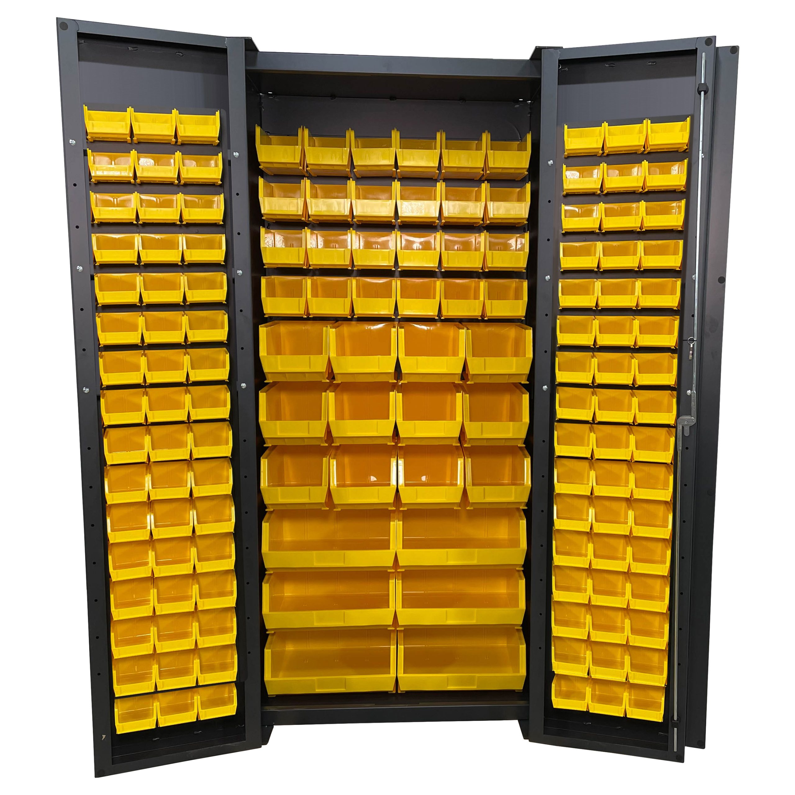 Deep Door Bin & Shelf Cabinet, Full Bins, 36x78" - Valley Craft