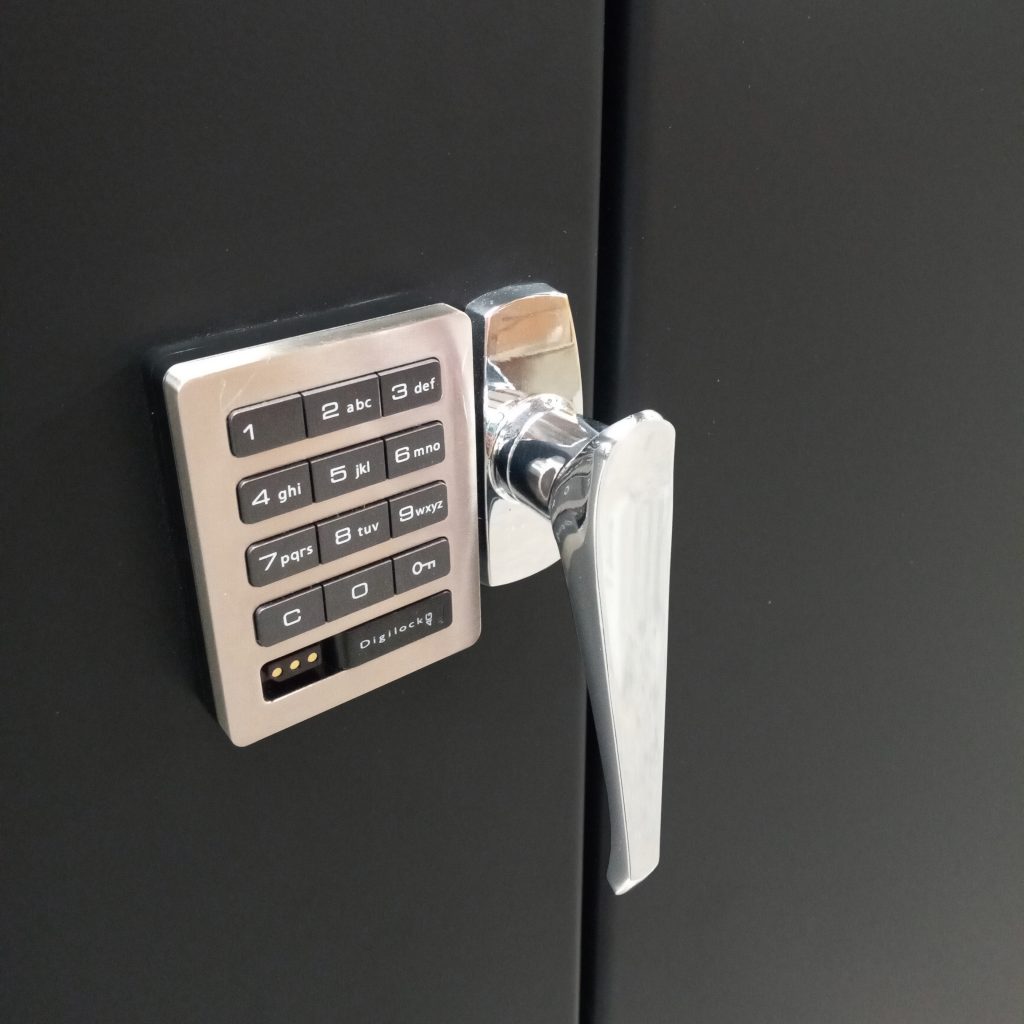 Deluxe Electronic Locking Cabinet, 48x78", Black - Valley Craft