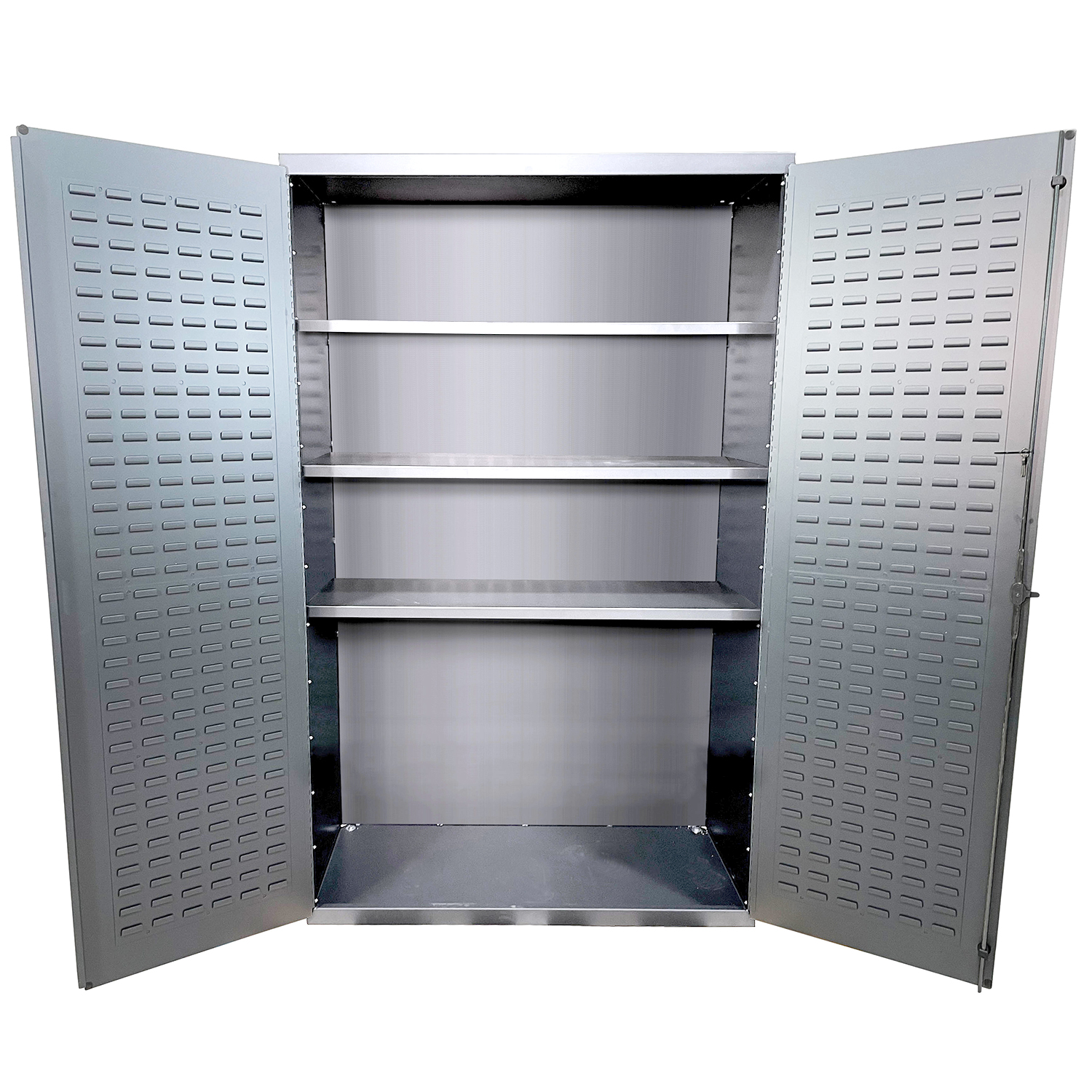 Deluxe Electronic Locking Cabinet, 48x78", Silver - Valley Craft