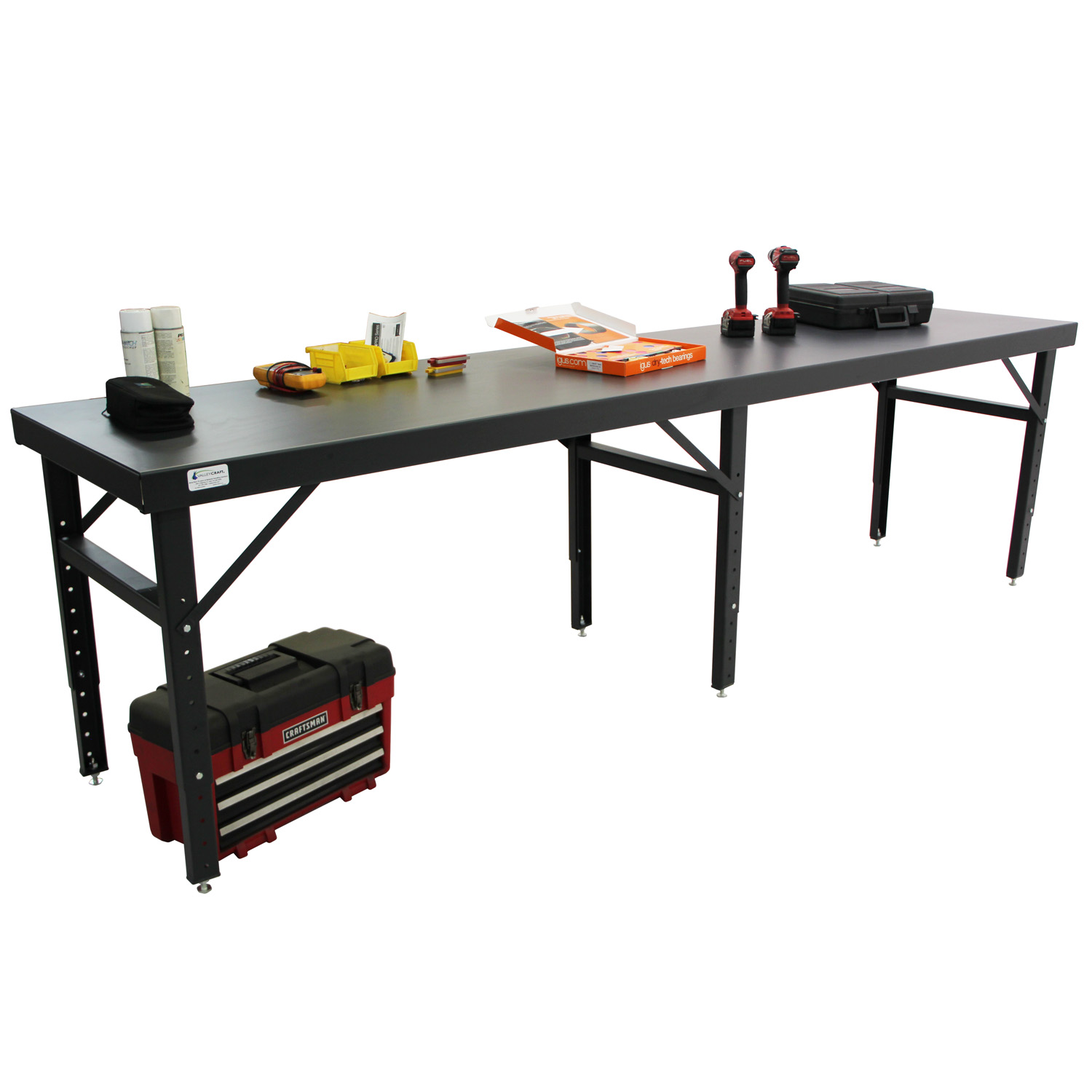 Adjustable Height Work Table, 120x28" - Valley Craft