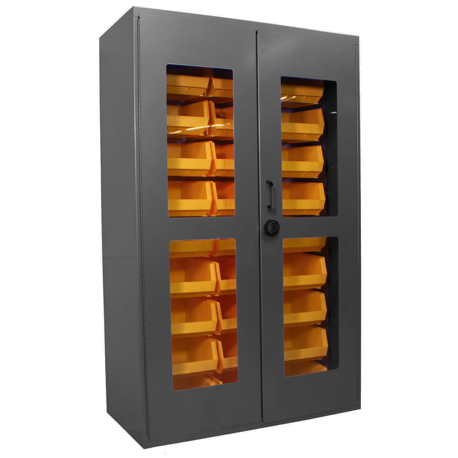 Access Control Clear-View Cabinet, Full Bins, 36x78" - Valley Craft